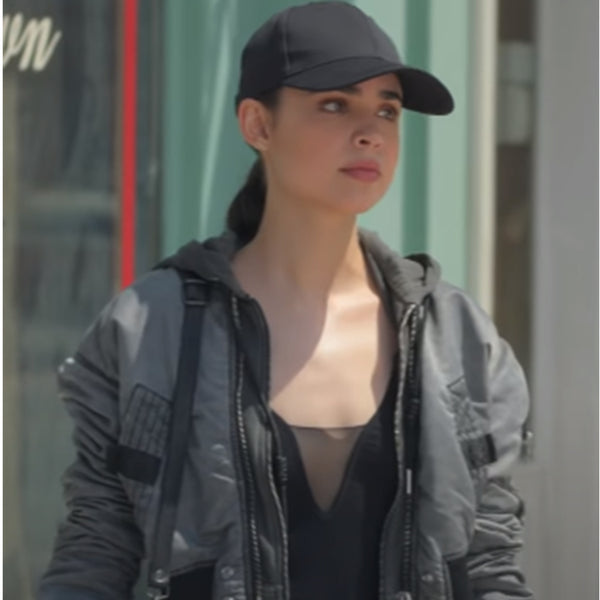 Feel the Beat Sofia Carson Grey Bomber Jacket – Vintage Jacket