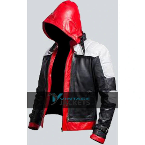 Arkham Knight Bat Logo Red Hood Jacket with Vest | 20% Off - Vintage ...