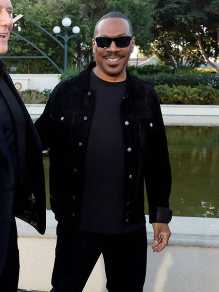 Beverly Hills Cop Axel F Eddie Murphy Suede Leather Jacket – Vintage Jacket