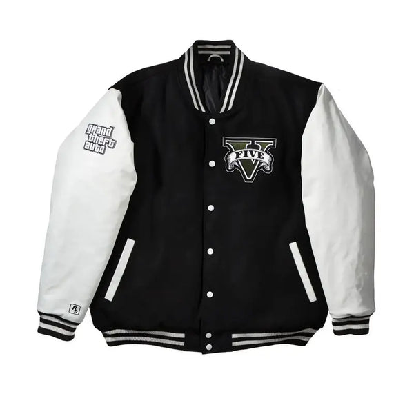 Grand Theft Auto V Varsity Jacket – Iconic GTA 5 Gamer Gear – Vintage ...