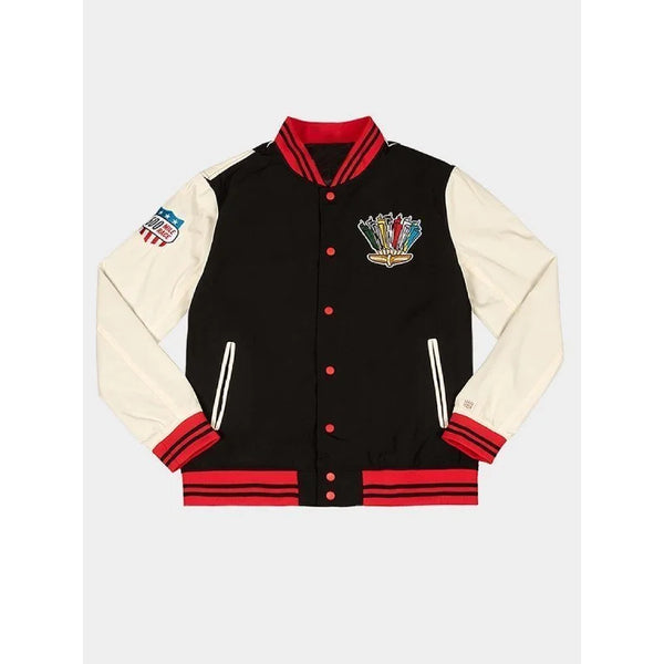 IMS Indianapolis 500 Checkered Flag Black & Beige Jacket – Vintage Jacket
