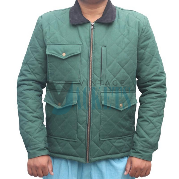 John Dutton Yellowstone S04 Green Quilted Jacket | Kevin Costner ...