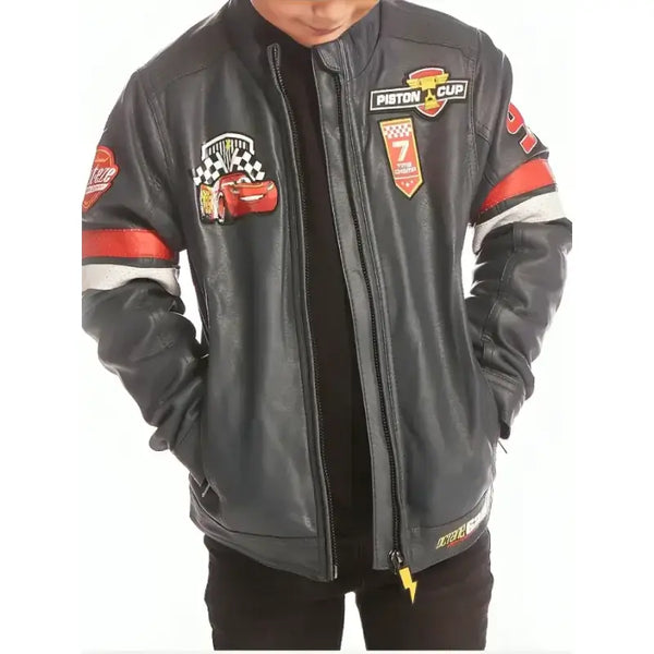 Disney Lightning Mcqueen Black Leather Jacket – Vintage Jacket