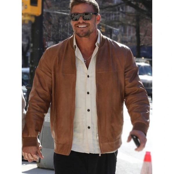 Alan Ritchson Ordinary Angels Leather Brown Jacket – Vintage Jacket