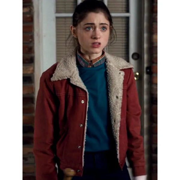 Stranger Things Nancy Wheeler Red Cottoon Jacket – Vintage Jacket