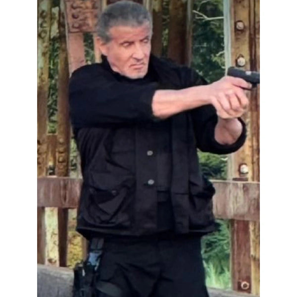 Sylvester Stallone Armor Black Cotton Jacket – Vintage Jacket