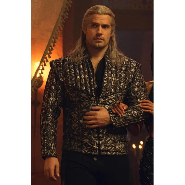 The Witcher Geralt Printed Blazer | Henry Cavill Style – Vintage Jacket