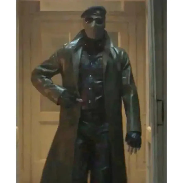 Cinematic Style – Lee Pace Black Leather Coat from The Running Man ...