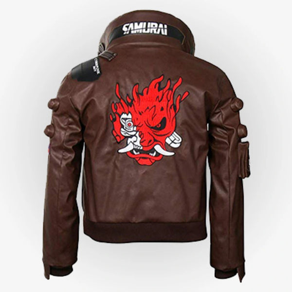Character V Samurai Cyberpunk 2077 Gaming Leather Bomber Jacket ...