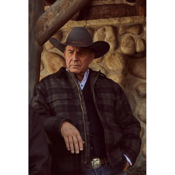 Yellowstone John Dutton S02 Plaid Jacket - Kevin Costner – Vintage Jacket
