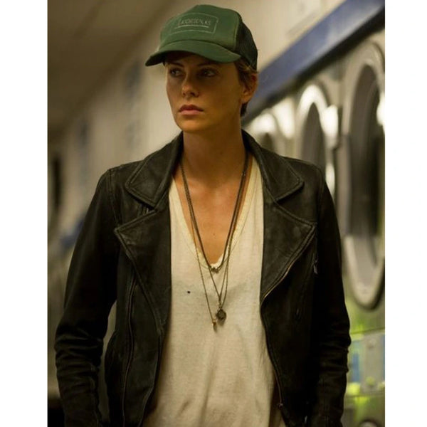 Dark Places Charlize Theron (Libby Day) Black Leather Jacket – Vintage ...