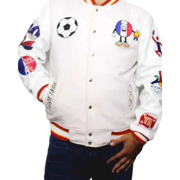 Olympics Paris 2024 France Off-White Varsity Jacket – Vintage Jacket