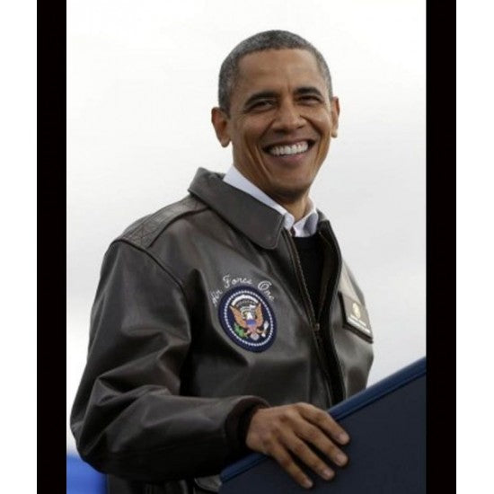 A 2 Flight Barack Obama Air Force Leather Bomber Jacket | 39% Off ...
