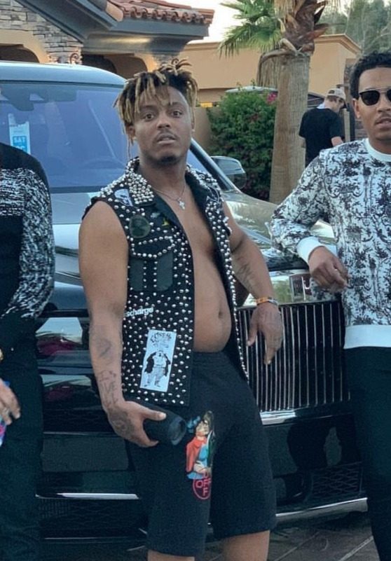 Juice WRLD Black Studded Denim Vest – Rockstar Streetwear Vibes ...
