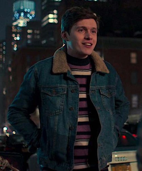 Love, Victor Simon Spier Denim with Shearling Collar Jacket | Nick ...