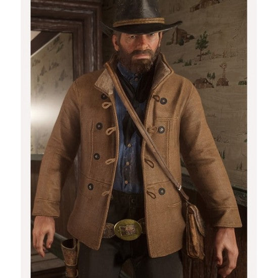 Red Dead Redemption 2 Brown Shearling Scout Jacket – Vintage Jacket