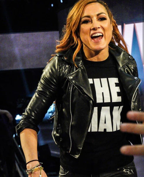 Becky Lynch Biker Black Leather Jacket – Vintage Jacket
