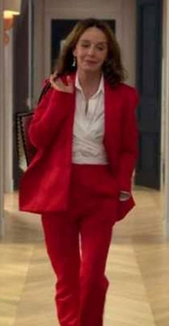 Emily in Paris Season 02 Sylvie Red Suits | 43% Off - Vintage Jackets