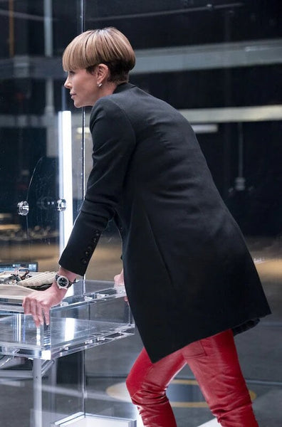 Fast & Furious 9 Cipher Black Wool Coat - Charlize Theron – Vintage Jacket