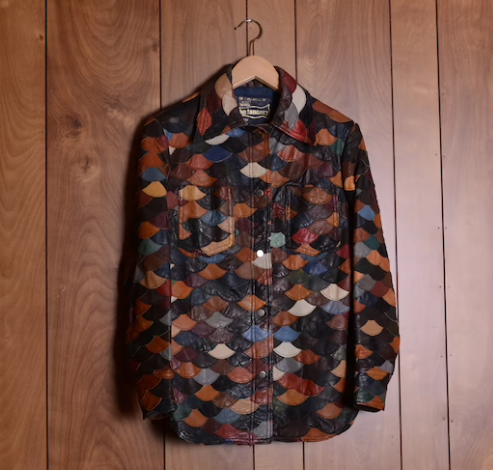 FishScale Patchwork 70s leather jacket – Vintage Jacket