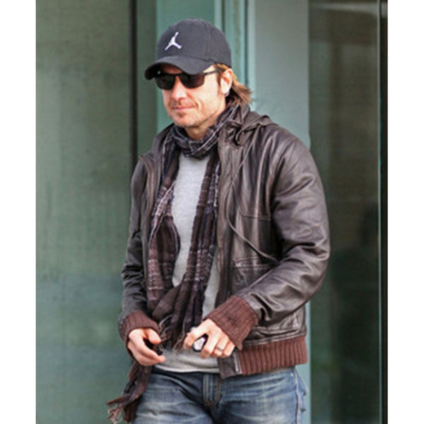 Biker Style Keith Urban Brown Leather Jacket - Vintage Jackets