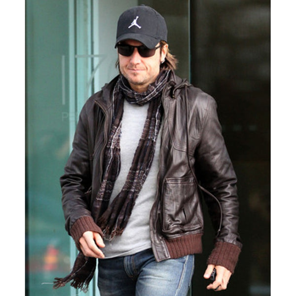 Biker Style Keith Urban Brown Leather Jacket - Vintage Jackets