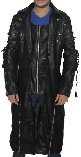 Neo The Matrix 4 Iconic Long Black Leather Coat – Vintage Jacket